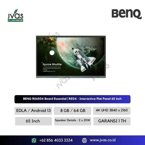 BENQ RE6504 Board Essential | RE04 - Interactive Flat Panel 65 inch | jvas.co.id
